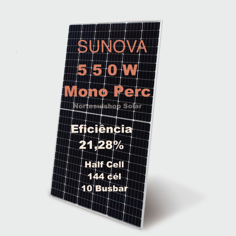 Módulo / painel / placa Solar Fotovoltaica SUNOVA 550w Monocristalino ...