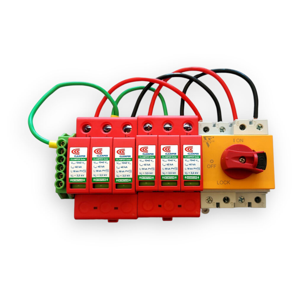 String Box CC 2E/2S Clamper 1040V 40kA 32A Sem Caixa de Dsjunto ...